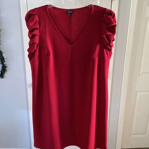 torrid | Dresses | Torrid Red V Neck Dress | Poshmark